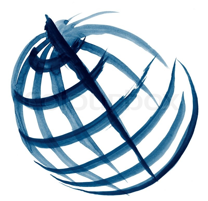 Globe illustration sketch | Stock image | Colourbox