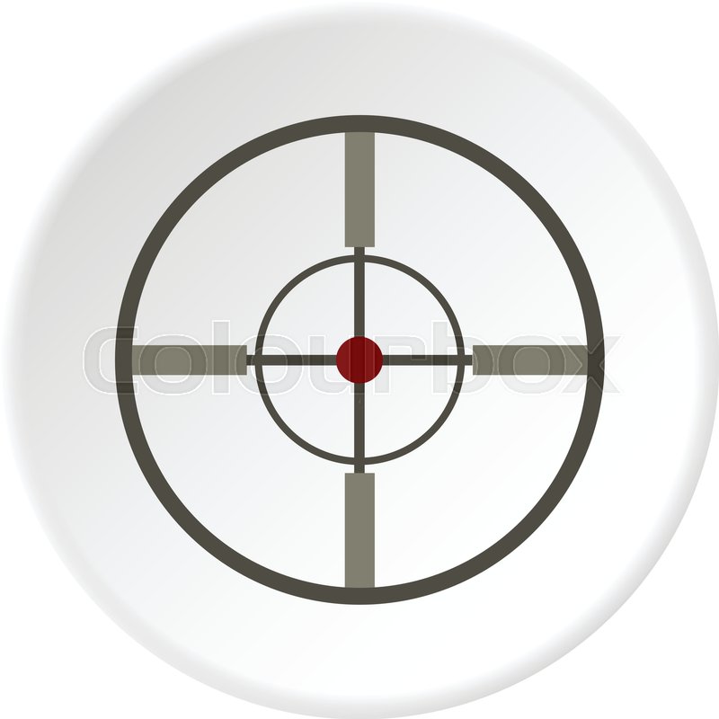 Aim icon in flat circle isolated ... | Stock vector | Colourbox