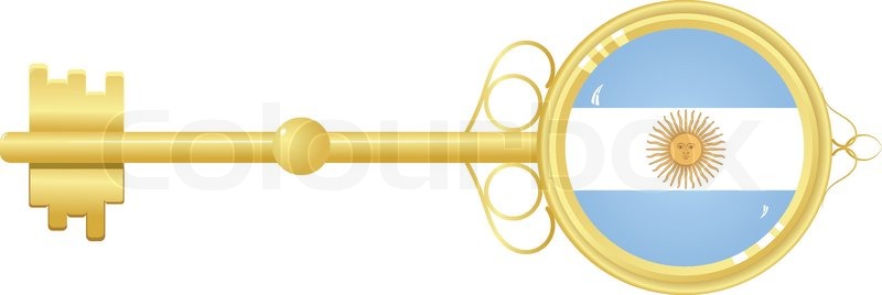 Golden key for Argentina | Stock vector | Colourbox