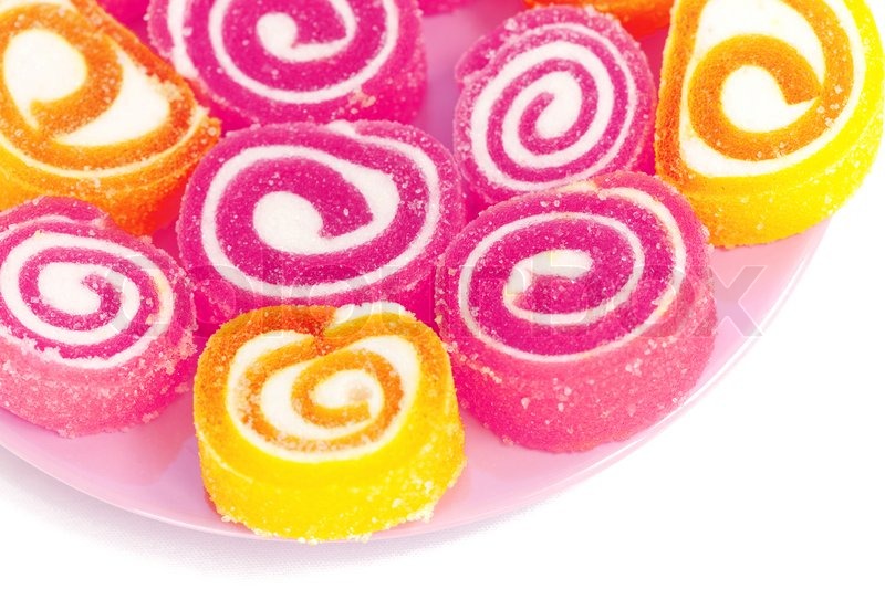 Colorful fruit-paste sweets close-up | Stock image | Colourbox