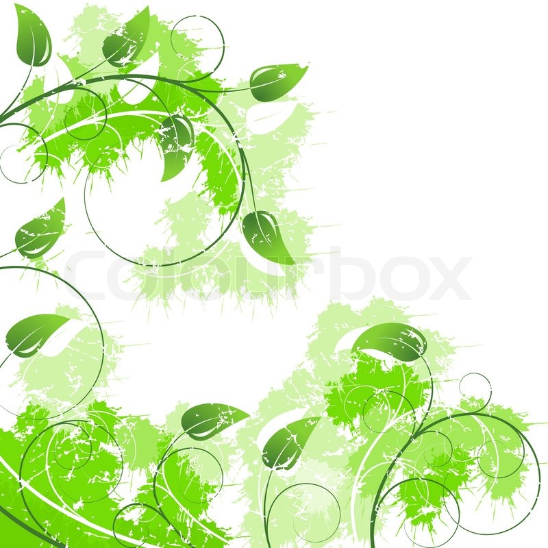 Spring white background with branch ... | Stock vector | Colourbox