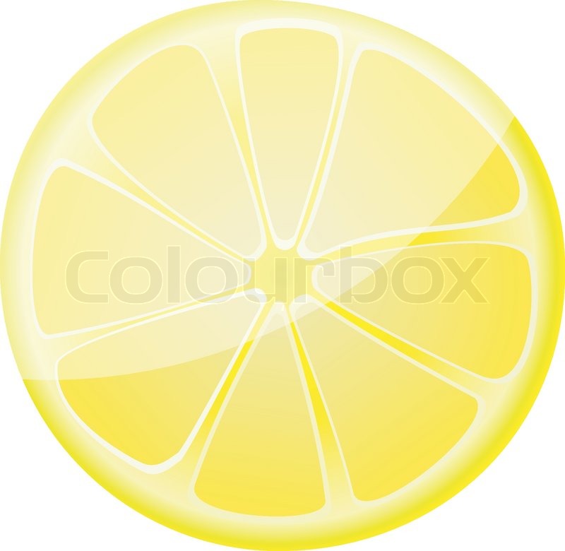 Vector image slices of lemon | Stock vector | Colourbox