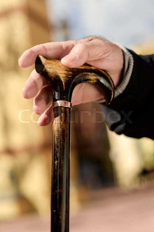 Closeup of the hand of an old caucasian ... | Stock image | Colourbox
