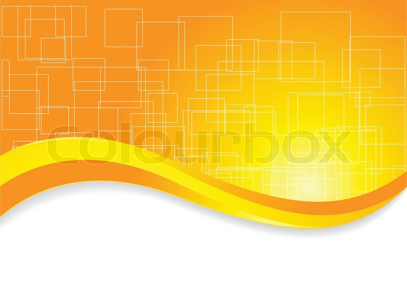 Abstract tech background in orange color | Stock vector | Colourbox