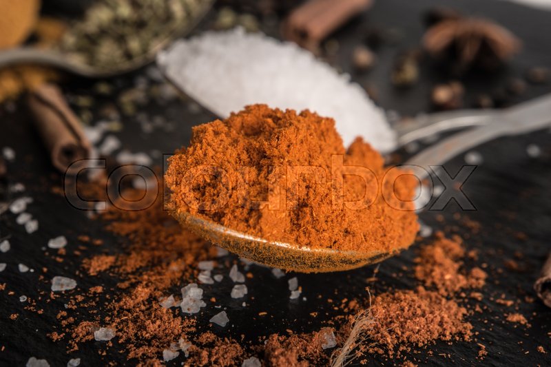 Close up detail of various spices ... | Stock image | Colourbox