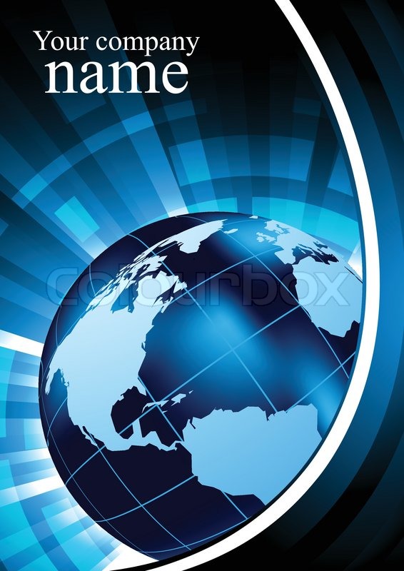 Abstract Hintergrund mit Globus in ... | Stock-Vektor | Colourbox