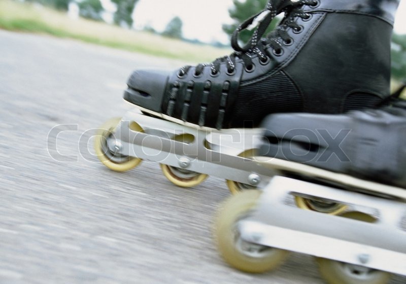 Inline skates close up and isolated on ... | Stock image | Colourbox