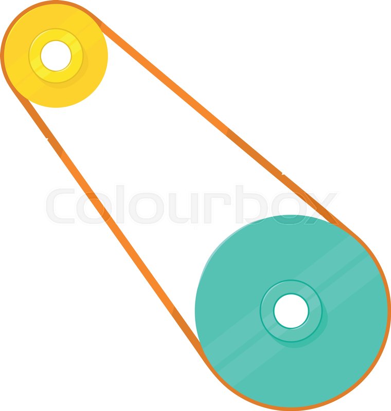 Chain gear icon. Cartoon illustration ... | Stock vector | Colourbox