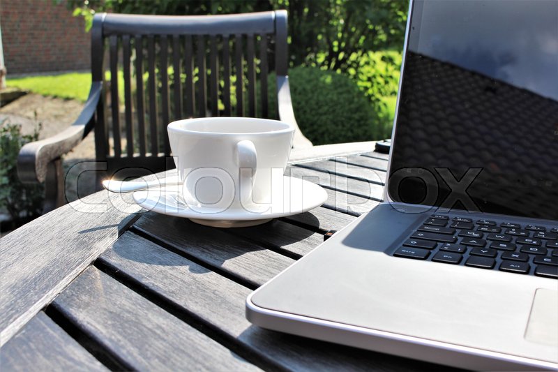 An image of a coffee with laptop in the ... | Stock Bild | Colourbox