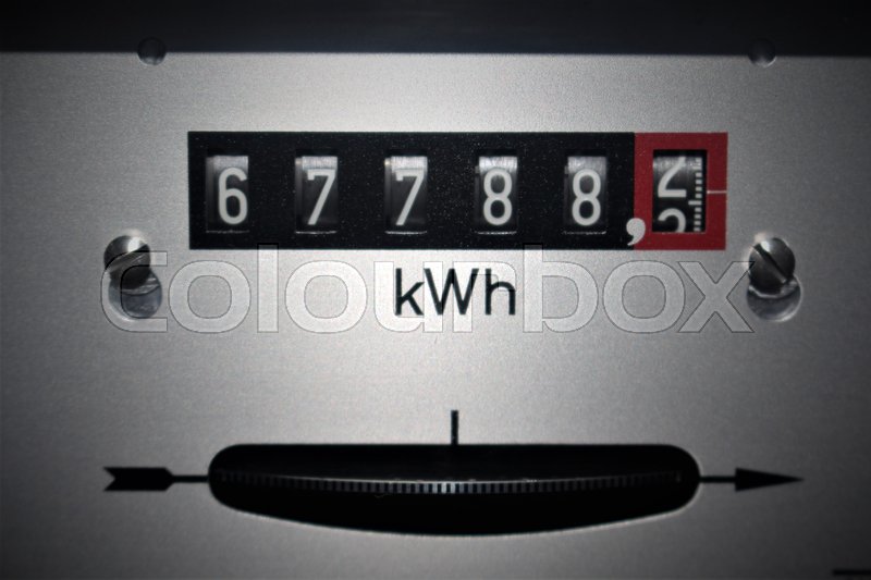 An Image of a electricity counter | Stock Bild | Colourbox