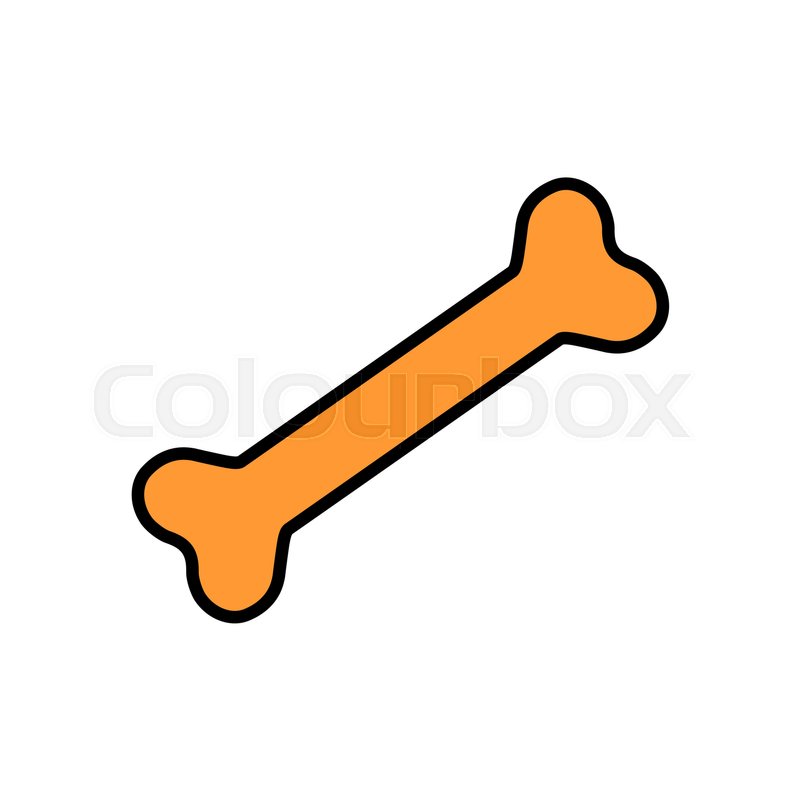 Bones flat icon. Single high quality ... | Stock vector | Colourbox
