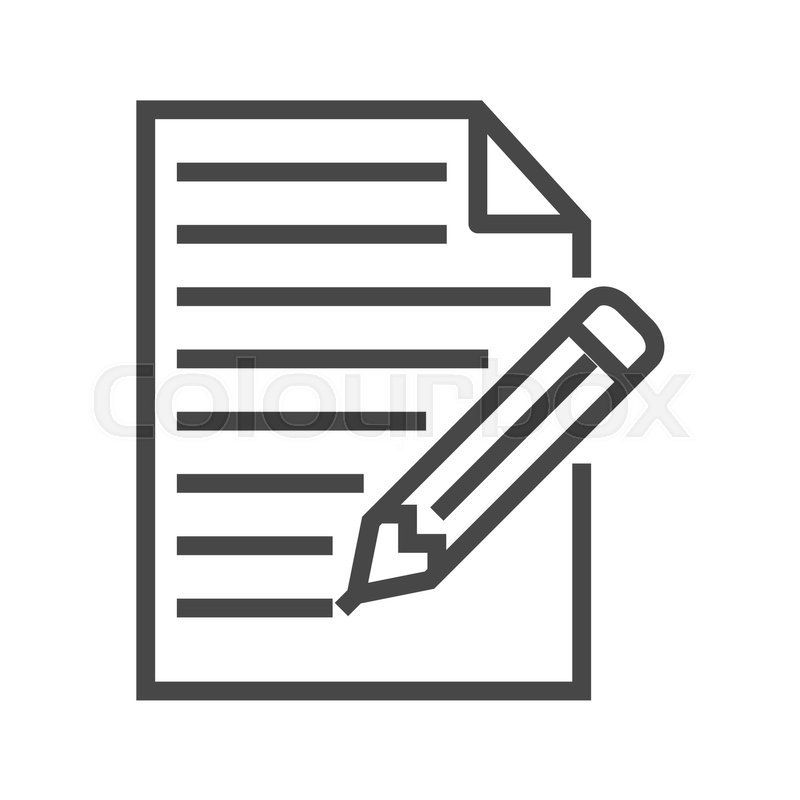 Icon, bericht, schreiber | Vektorgrafik | Colourbox