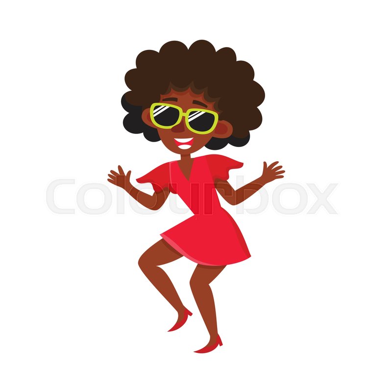 Pretty black, African American woman, ... | Stock vector | Colourbox Pretty black, African American woman, ... | Stock vector | Colourbox