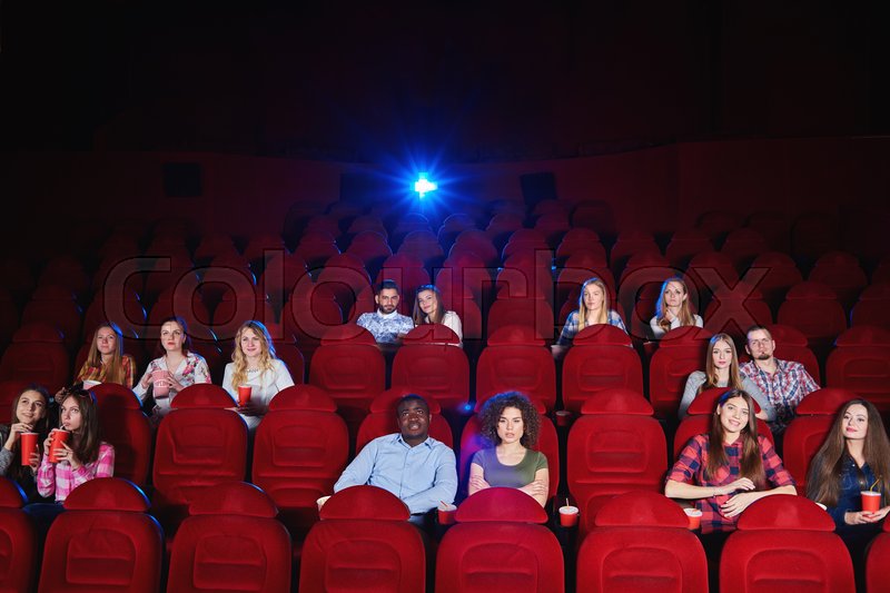 Cinema auditorium with spectators ... | Stock Photo | Colourbox
