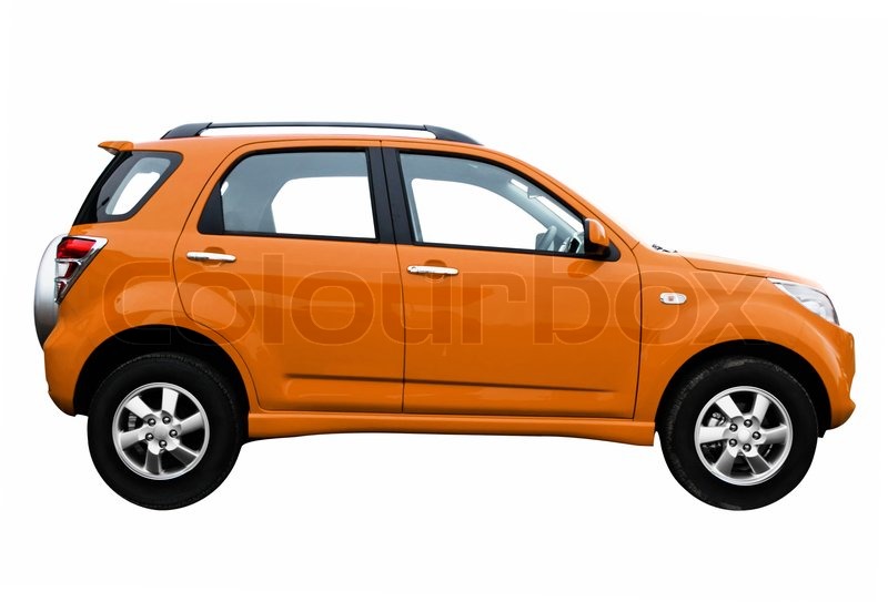 Moderne neue Auto auf weißem ... | Stock Bild | Colourbox