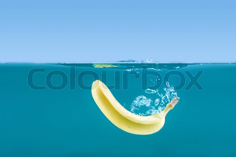 Side view of ripe yellow banana ... | Stock image | Colourbox