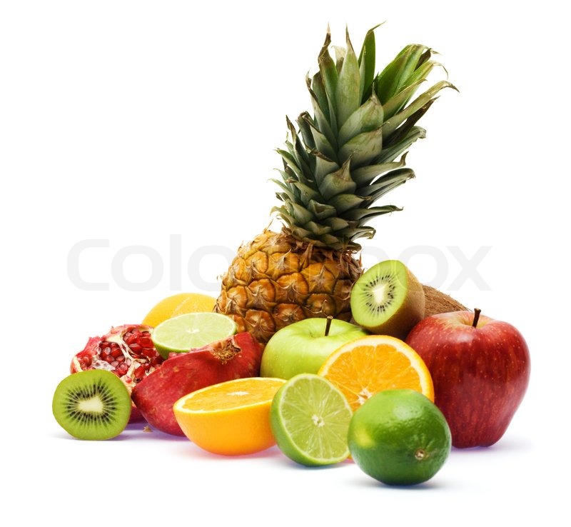 Group of fresh fruits, focus on ... | Stock Photo | Colourbox