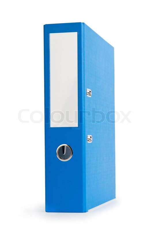 Office- Ordner auf dem weißen ... | Stock Bild | Colourbox