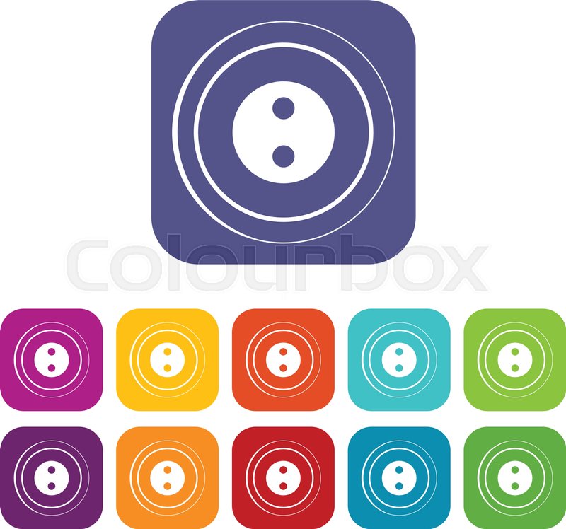 Button icons set vector illustration ... | Stock vector | Colourbox