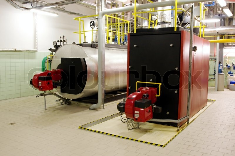 Gasheizkessel in Gas- Kesselhaus für ... | Stock Bild | Colourbox