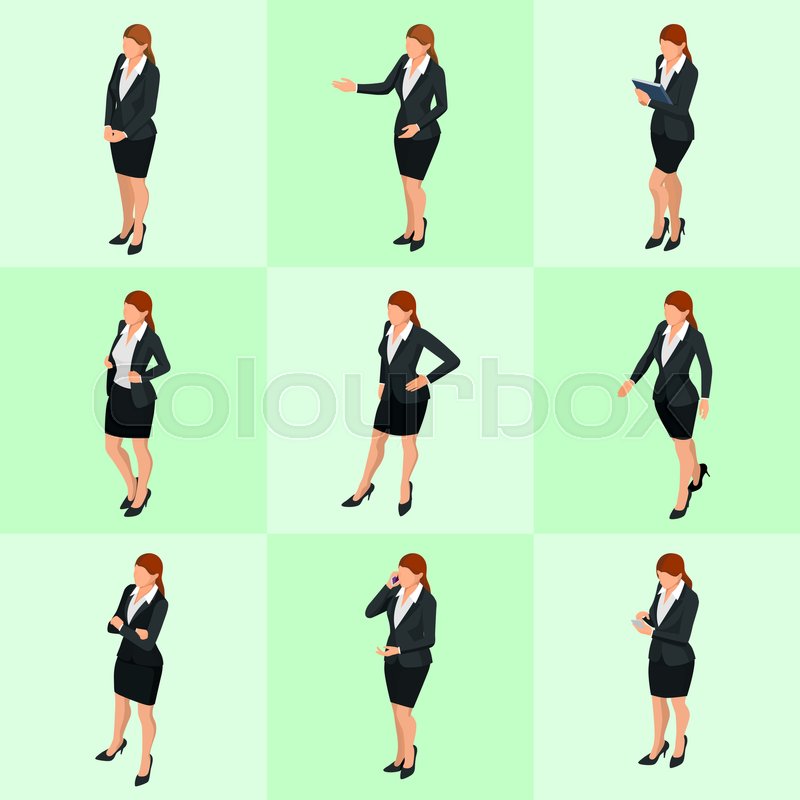 Elegant Women Business Formal Wear Basic Stock Vector
