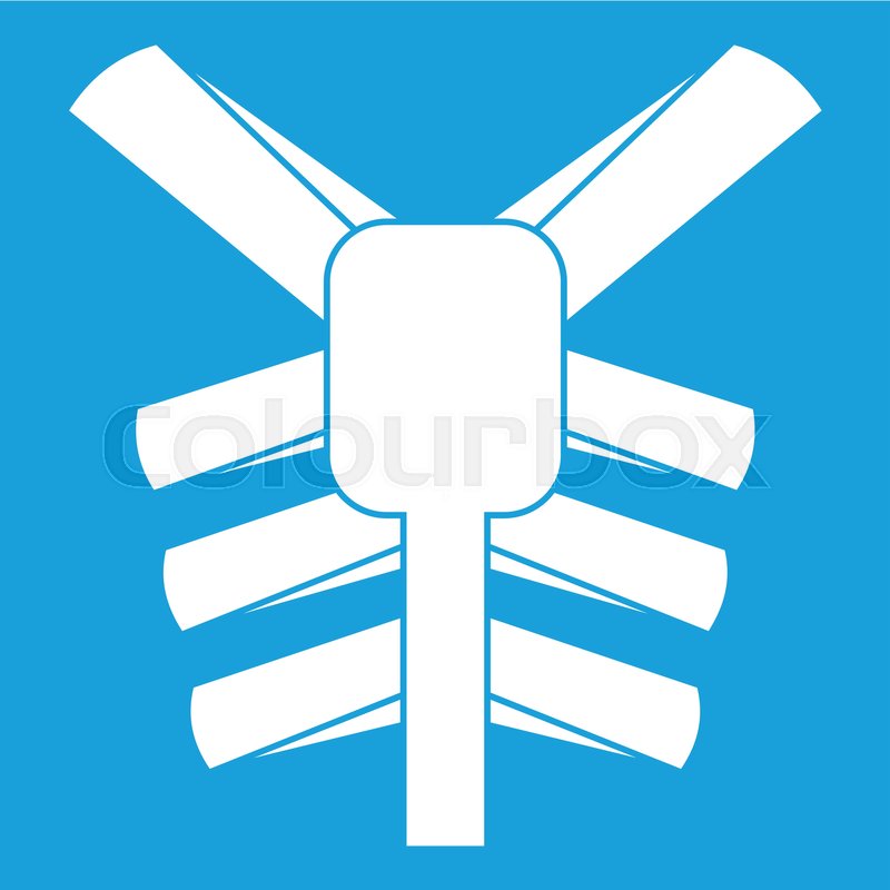 Human thorax icon white isolated on ... | Stock vector | Colourbox