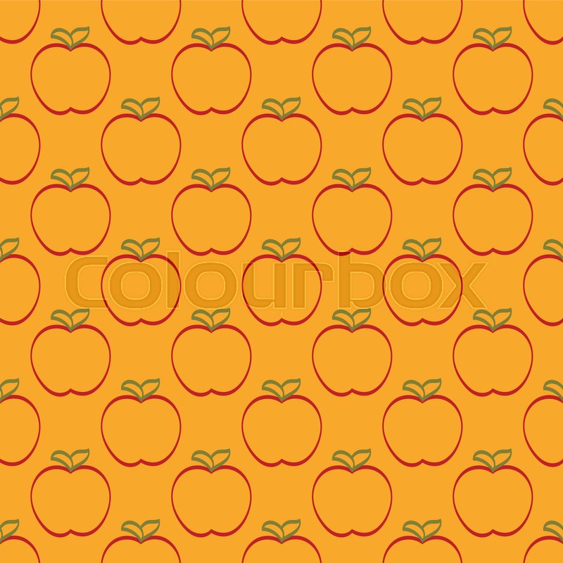 Red Apple Pattern, seamless vector ... | Stock vector | Colourbox
