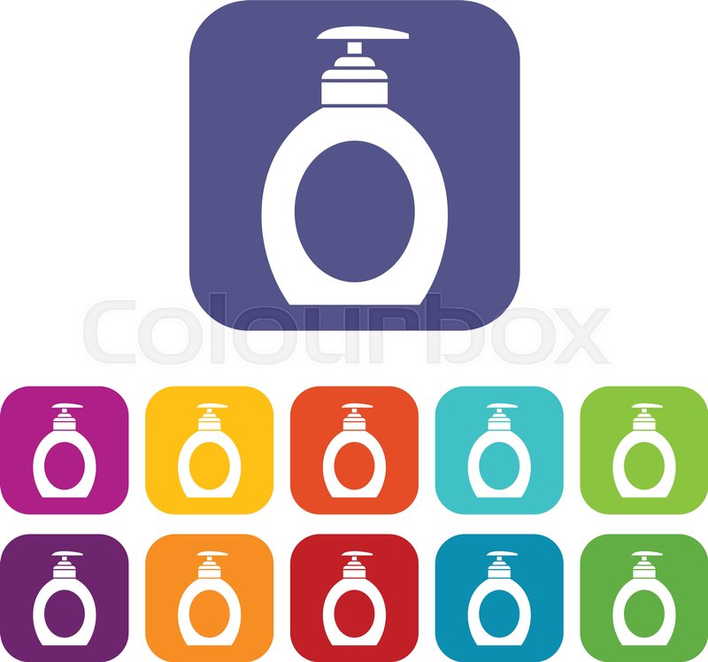 Liquid soap icons set vector ... | Stock vector | Colourbox