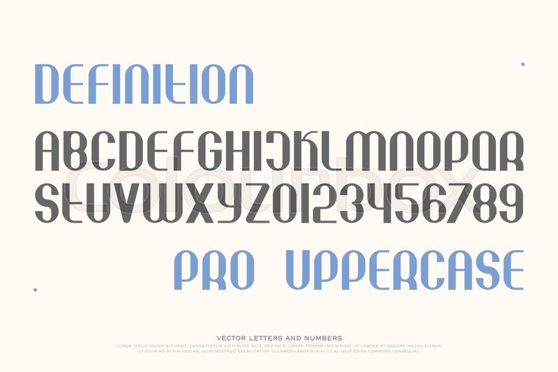 Set of stylish alphabet letters and ... | Stock vector | Colourbox