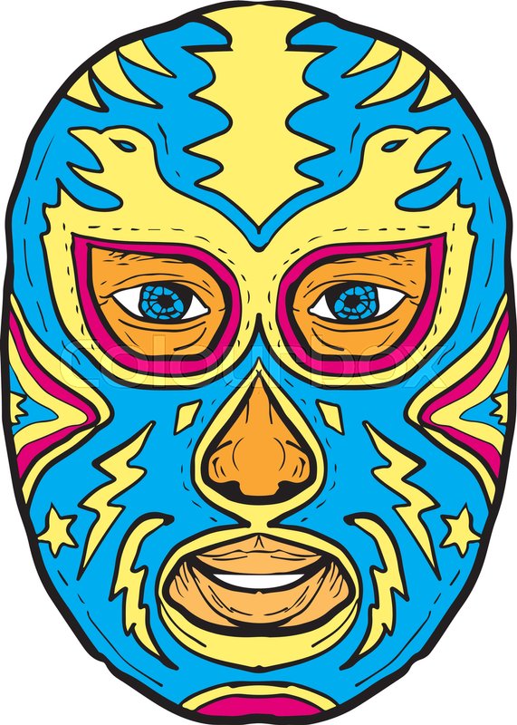 Illustration of a Luchador Mask with ... | Stock vector | Colourbox