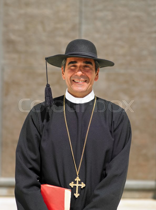 Head and shoulders portrait of priest | Stock image | Colourbox