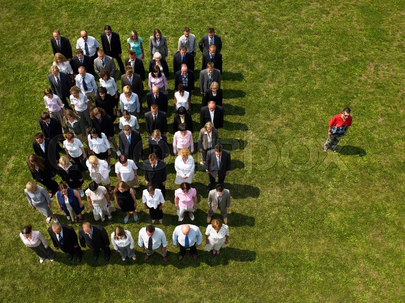 Man standing out from the crowd | Stock image | Colourbox