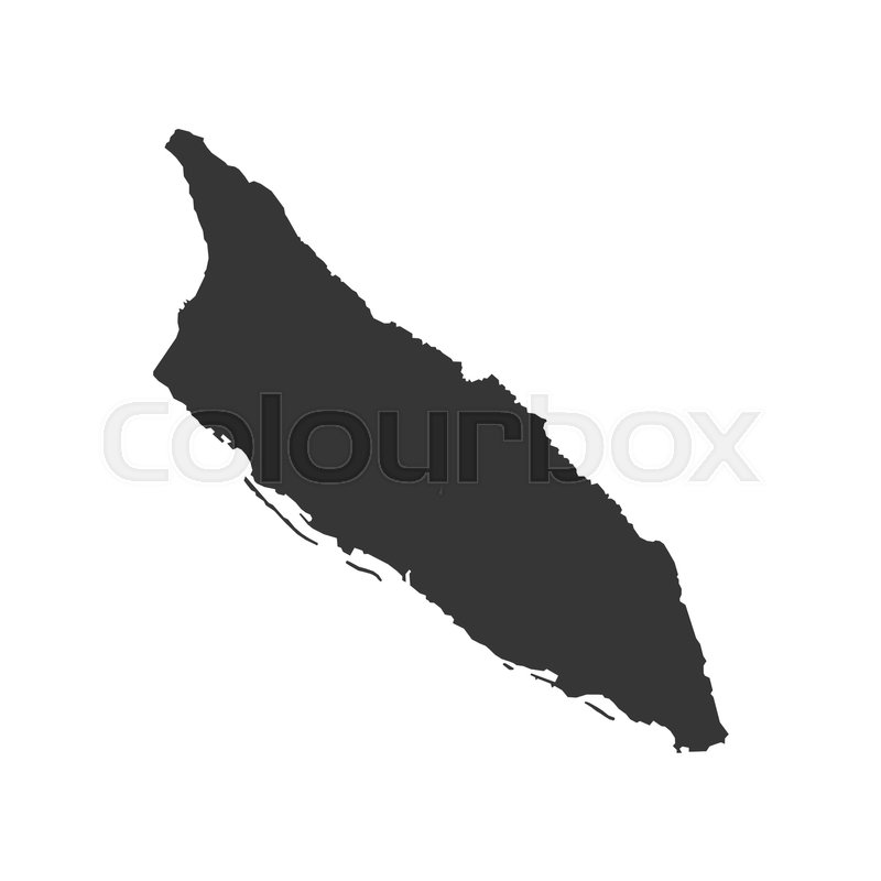 Aruba map outline on the white ... | Stock vector | Colourbox