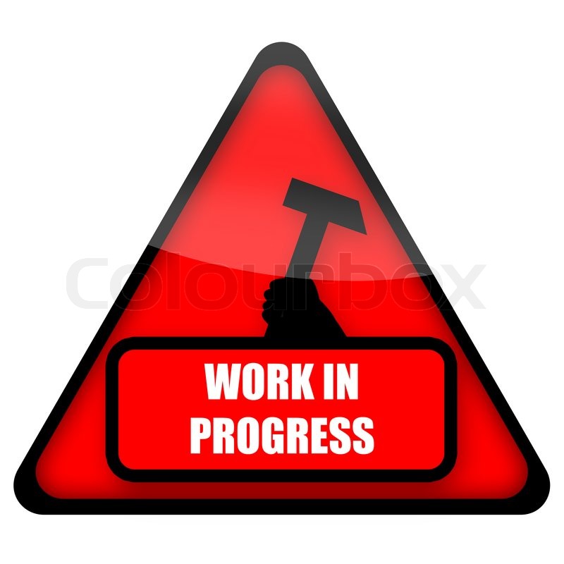 Work In Progress red sign isolated on white background | Stock Photo ...