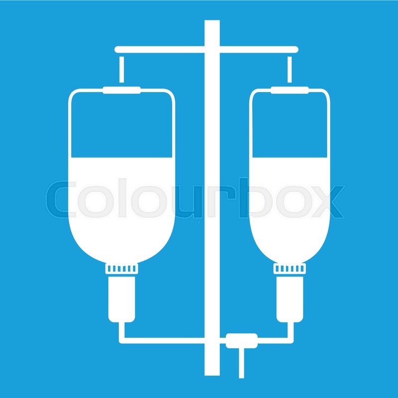 Intravenous infusion icon white ... | Stock vector | Colourbox