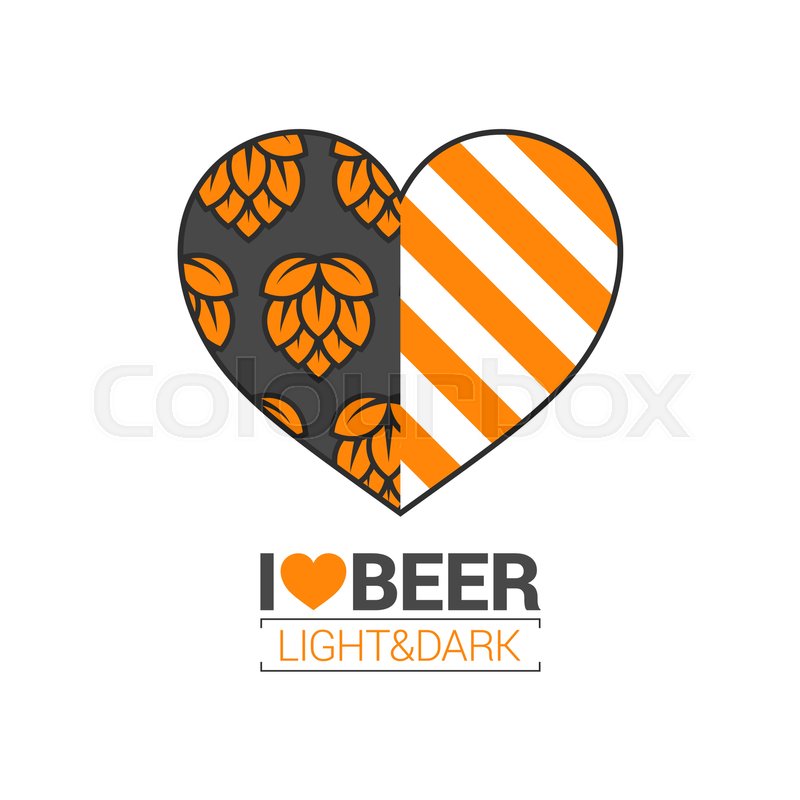 Beer logo love concept design ... | Stock vector | Colourbox