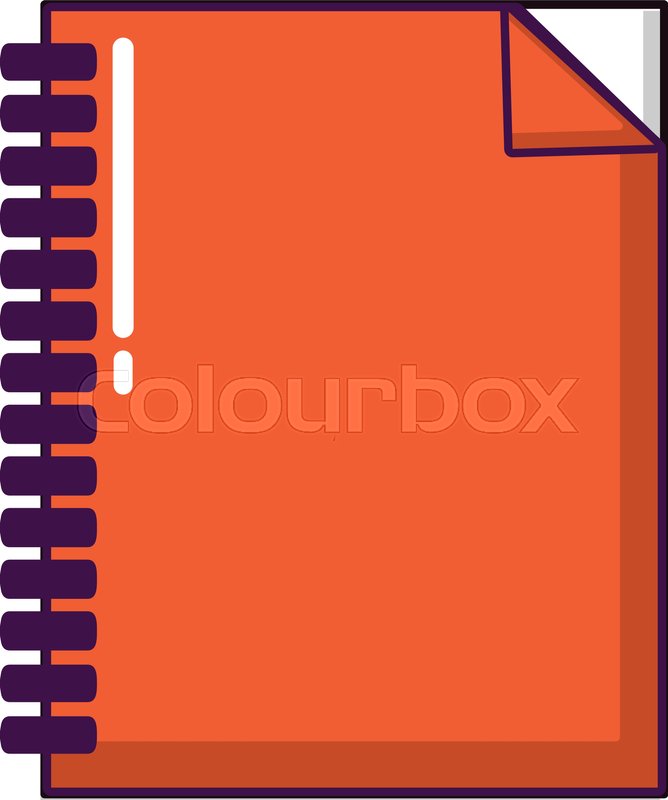 Red notebook icon. Cartoon ... | Stock vector | Colourbox
