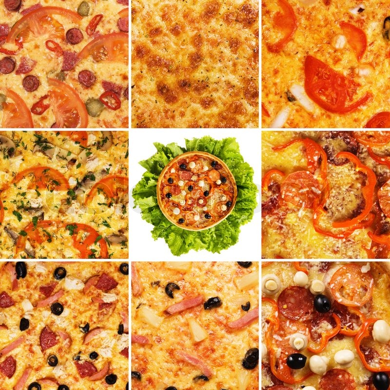 Set of different pizzas | Stock image | Colourbox