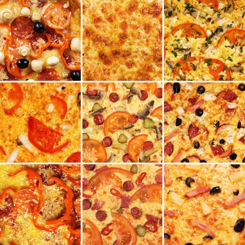 Set of different pizzas | Stock image | Colourbox