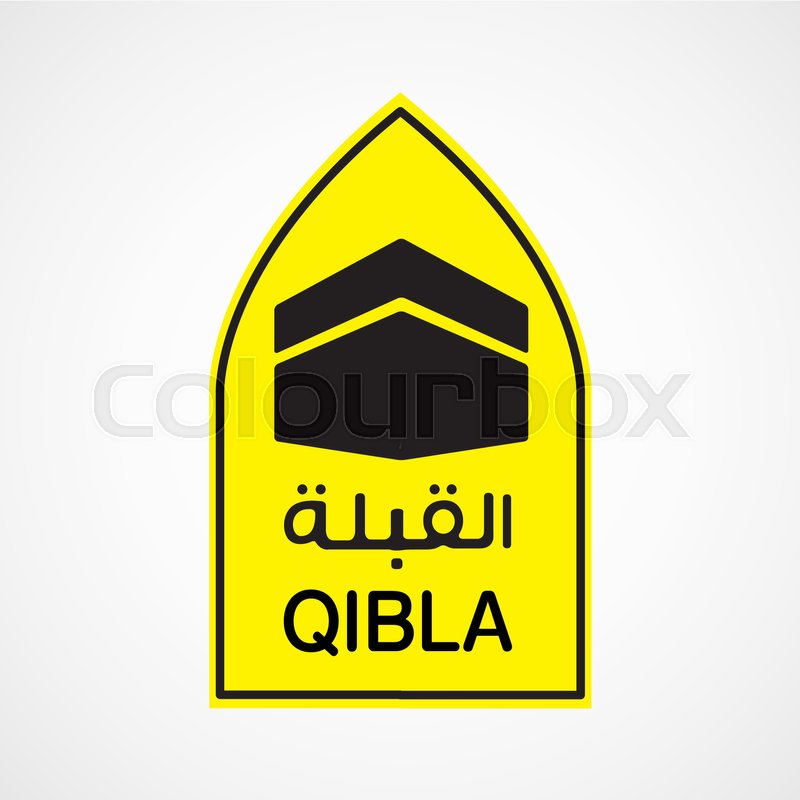 Qibla sign vector illustrator | Stock vector | Colourbox