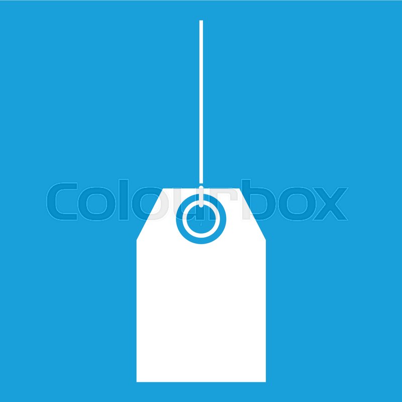 Blank black tag icon white isolated on ... | Stock vector | Colourbox