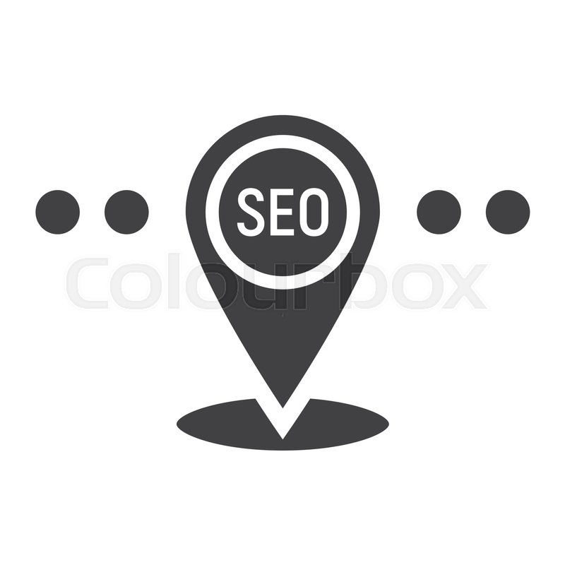 Local SEO glyph icon, seo and ... | Stock-Vektor | Colourbox