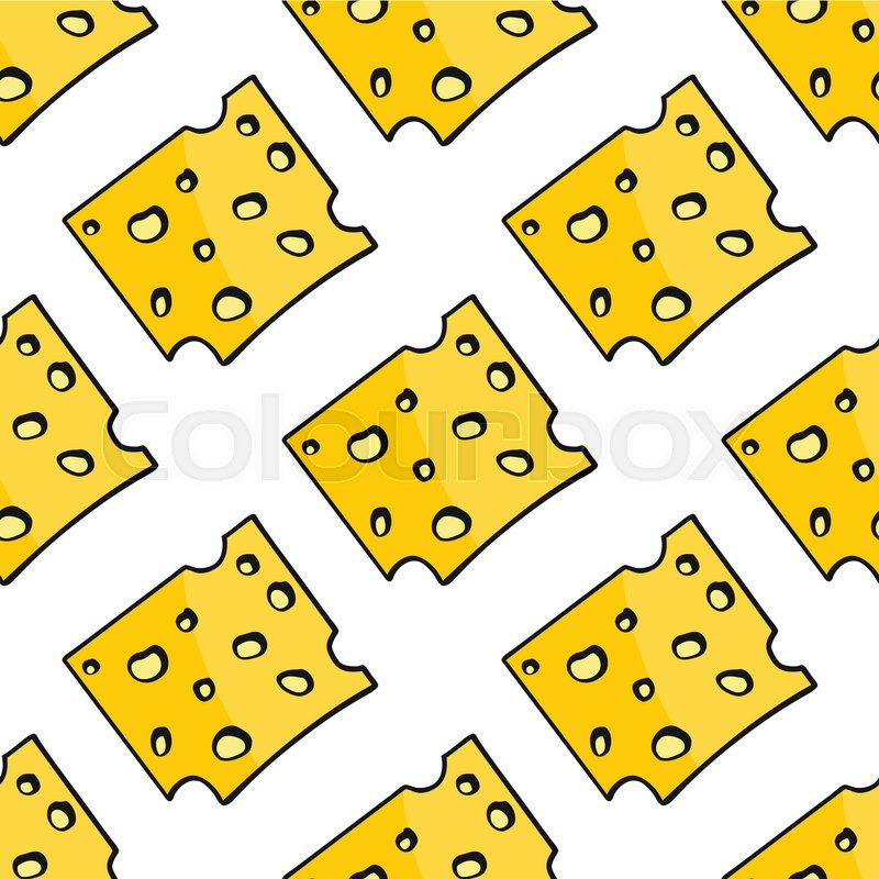 Cheese seamless pattern vector ... | Stock vector | Colourbox