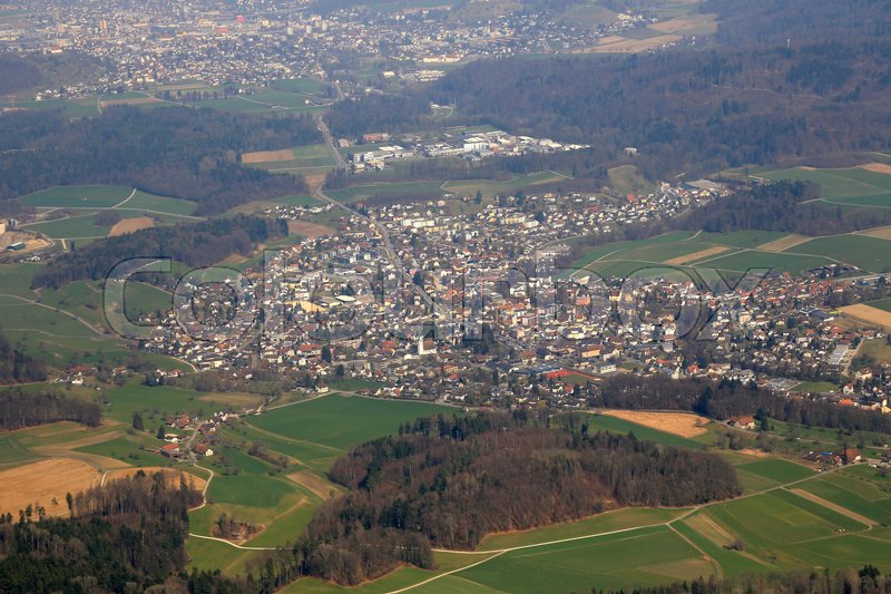 Seon Canton Aargau Switzerland aerial ... | Stock image | Colourbox