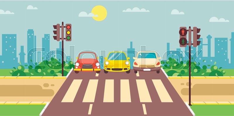 Stock vector illustration of roadside ... | Stock vector | Colourbox