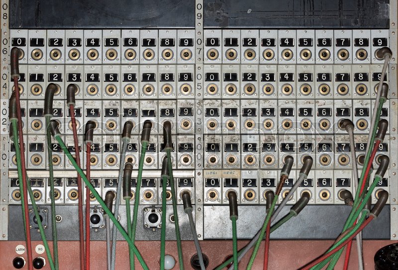 Old Telephone Switchboard close up. | Stock image | Colourbox