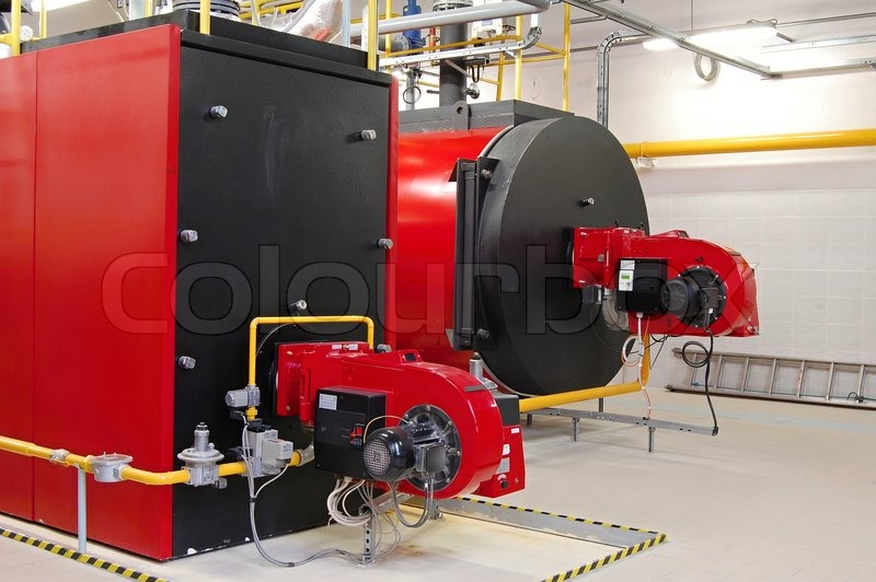 Gasheizkessel in Gas- Kesselhaus für ... | Stock Bild | Colourbox