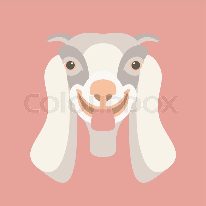 Goat Face Vector
