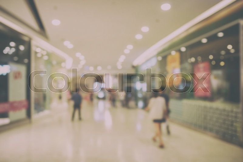 Blur walk way area background shopping ... | Stock image | Colourbox