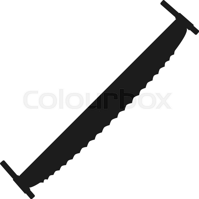 Saw Vector black icon on white ... | Stock vector | Colourbox